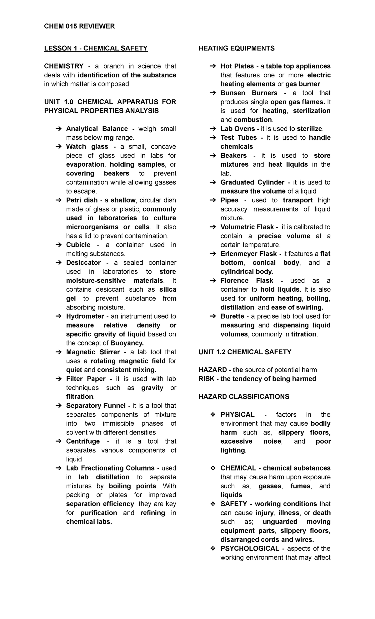Inbound 5376948764839453314 - LESSON 1 - CHEMICAL SAFETY CHEMISTRY - a ...