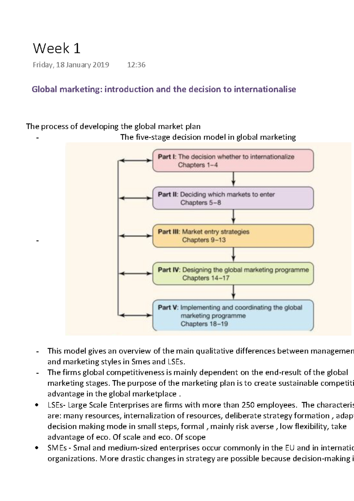 Week 1 Lecture Notes 1 Week 1 Friday 18 January 2019 1236 Global Marketing Introduction