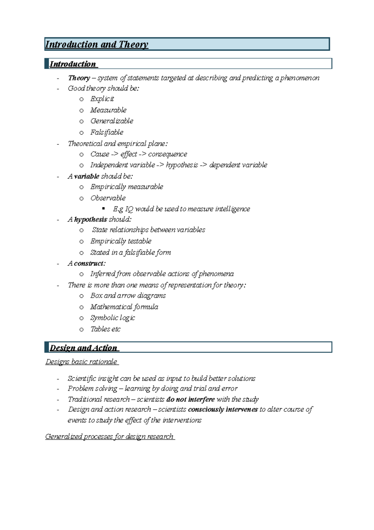 Introduction and Theory - Introduction and Theory Introduction Theory ...