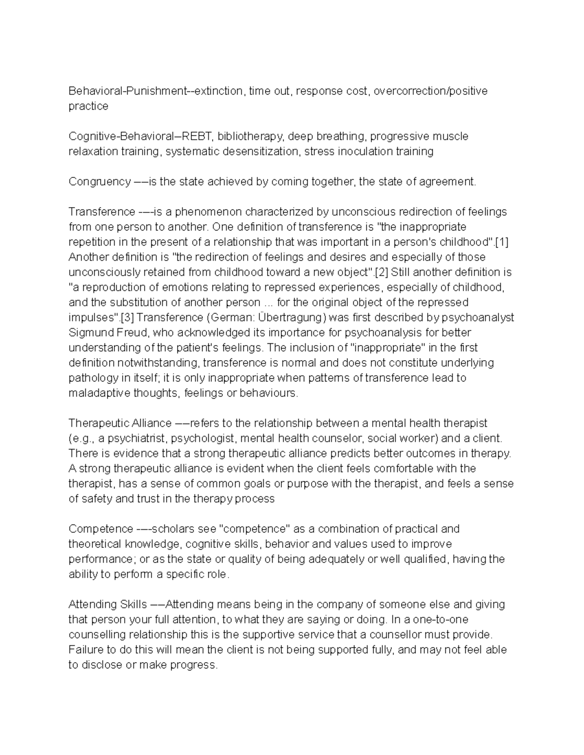 Psys - psys notes - Behavioral-Punishment-extinction, time out ...