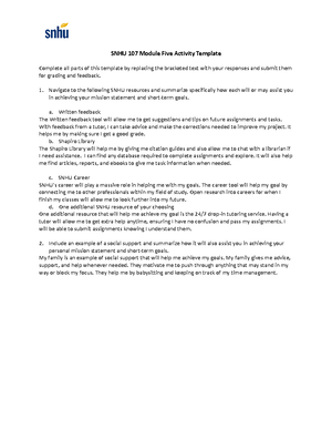 SNHU 107 - Module 5 - JG - Navigate to the following SNHU resources and ...