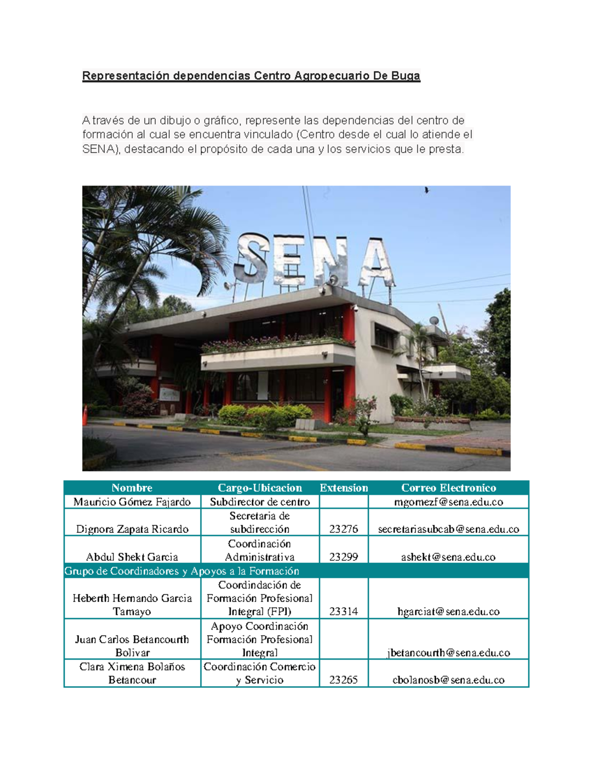Representacinnnndependenciasn Centron Agropecuarion Den Buga 1865766 ...