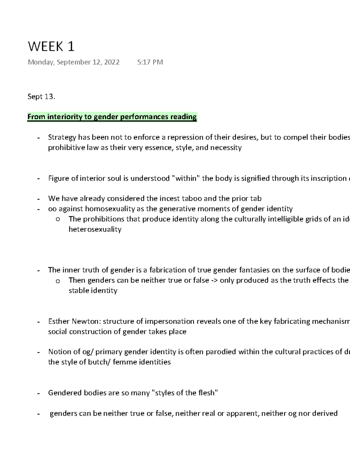 WEEK 1 - From Interiority to gender performances Why study fashion ...