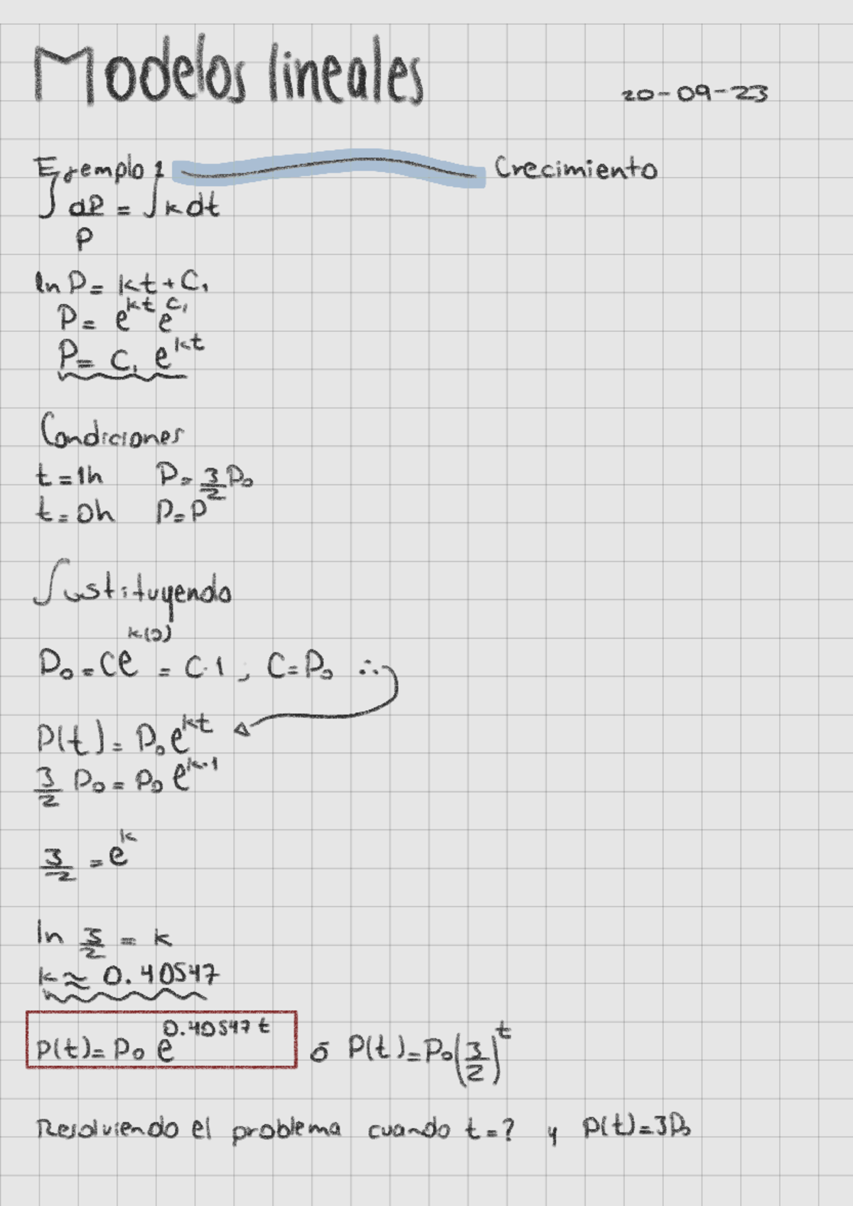 Modelos lineales ED - Ecuaciones Diferenciales - Studocu
