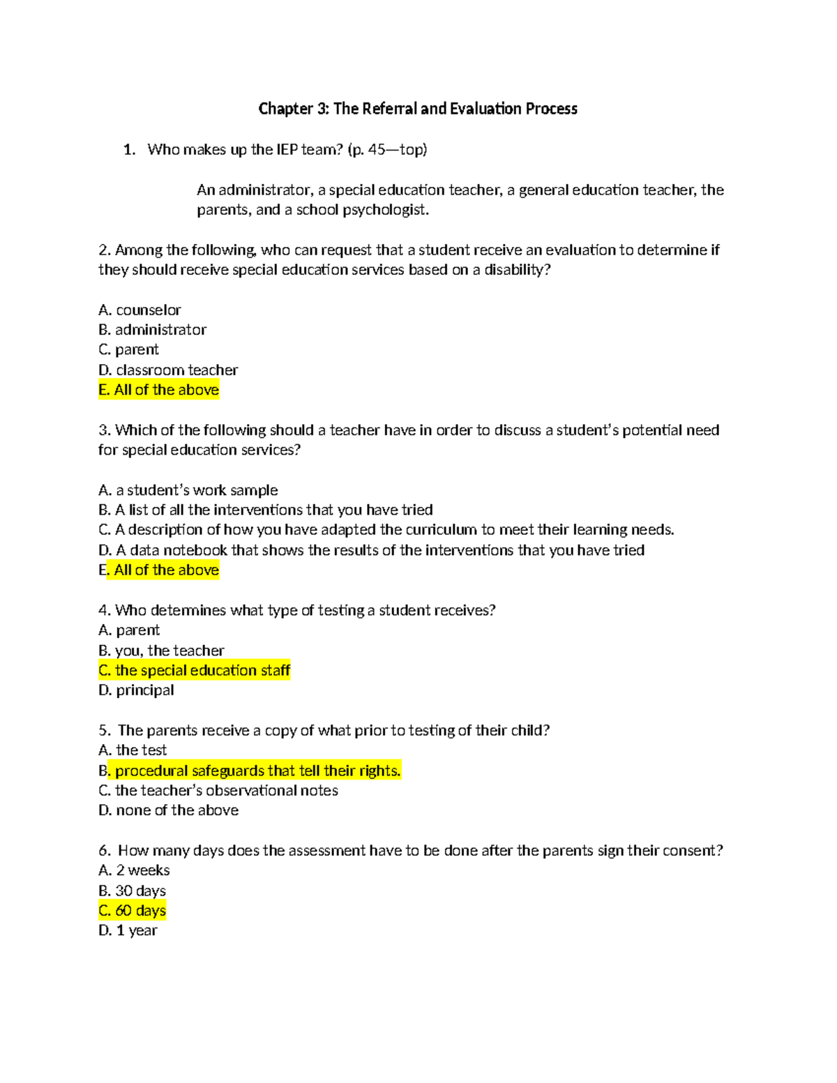 Teachers Guide to Special Education- Referral and Evaluation Process ...