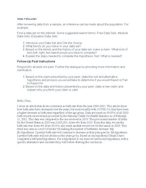 Week 2 Graphs Homework Help Questions and Answers.docx - Week 2 Assignment: Frequency Tables Q ...