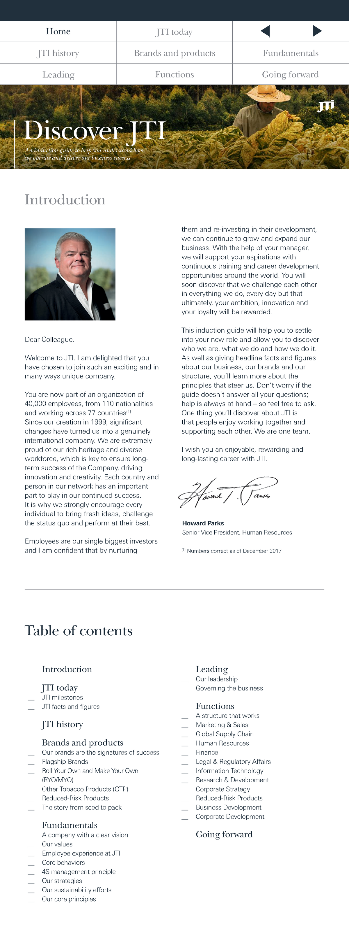 Jti induction guide mobile - Discover JTI An induction guide to help ...