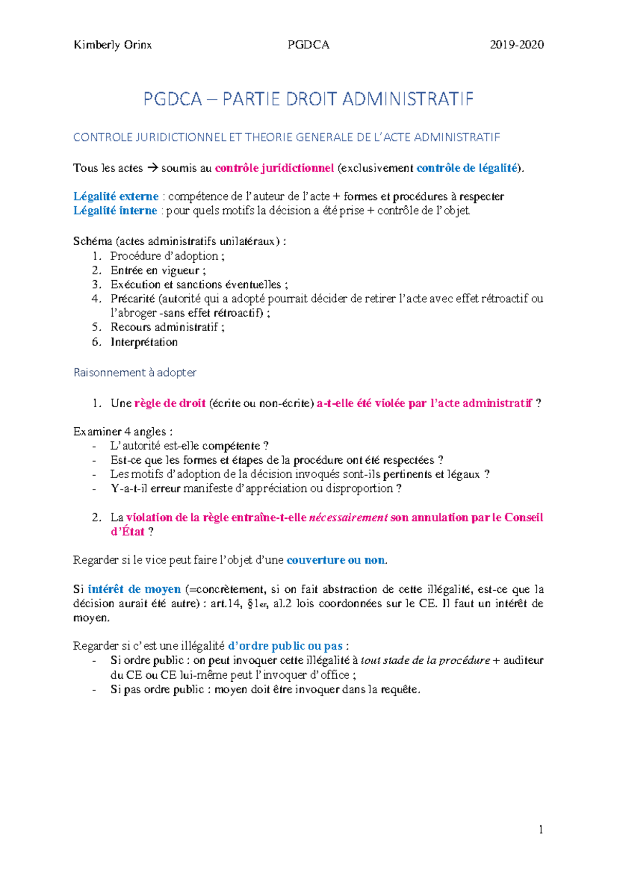 Pgdca partie admin - retranscription des notes dans la classe et ...