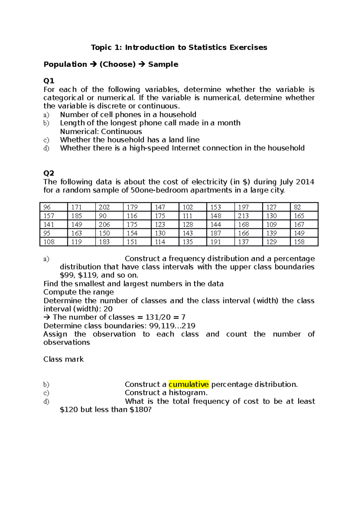 Topic 1 Questions - self practices and answers - Topic 1: Introduction ...