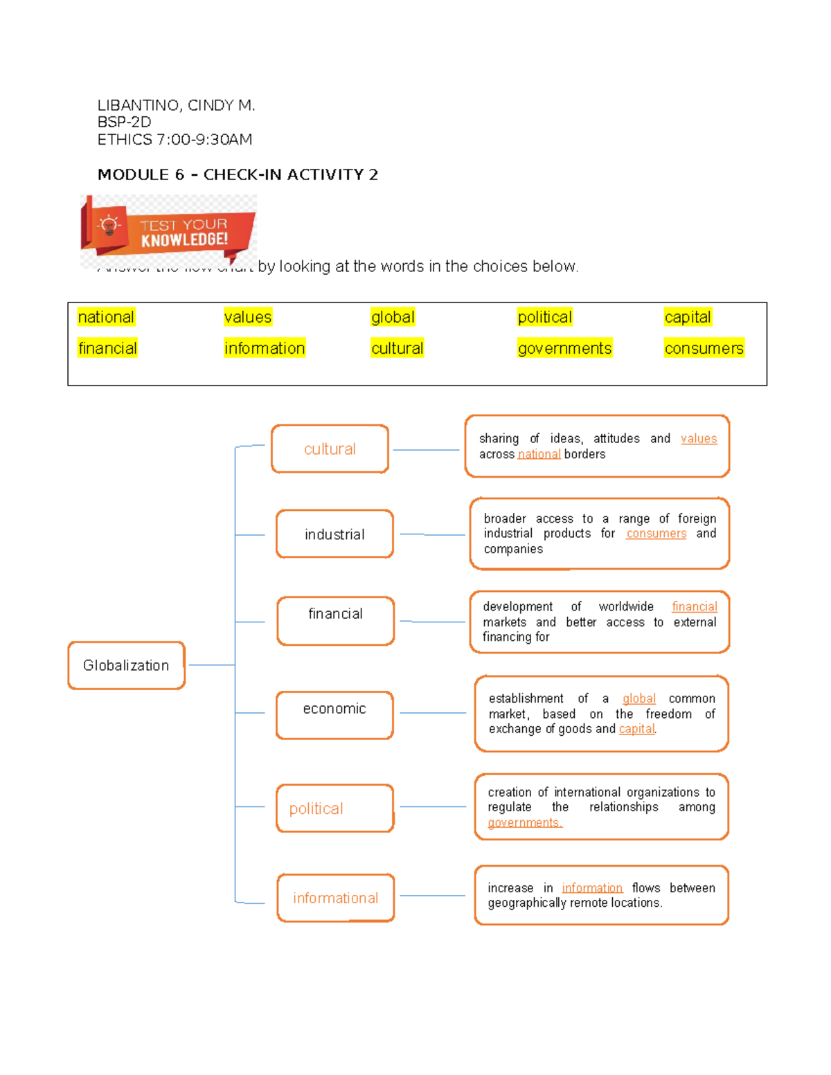 Libantino M6Check-In Activity 2 - LIBANTINO, CINDY M. BSP-2D ETHICS 7: ...