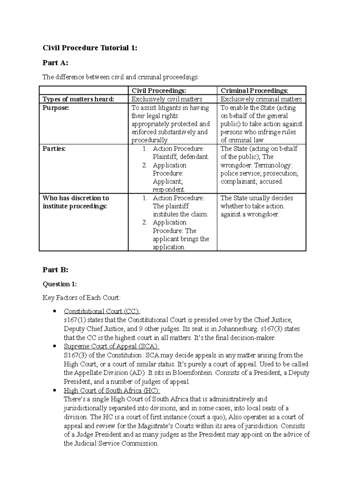 Tutorial 1 - types of courts and difference between civil and criminal ...