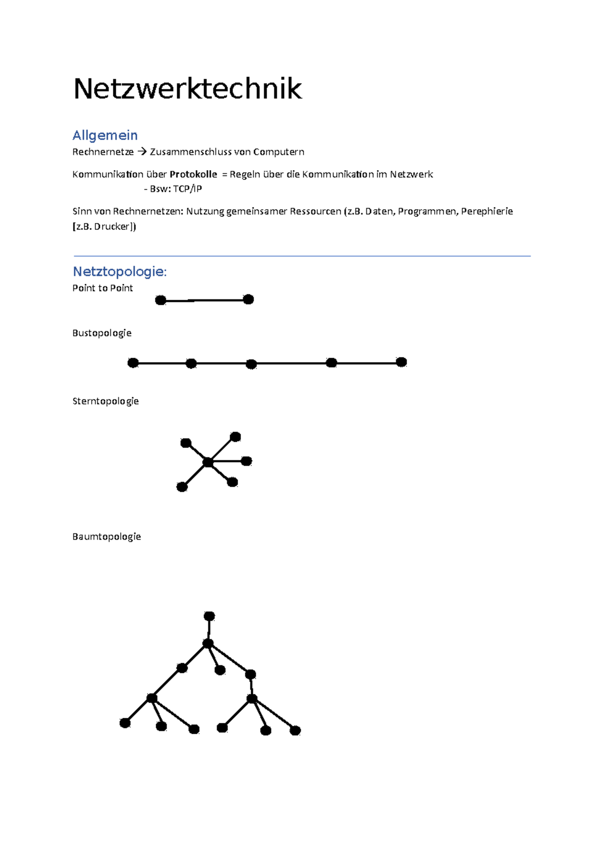 RN Notes - zusammenfassung - Netzwerktechnik Allgemein Rechnernetze ...