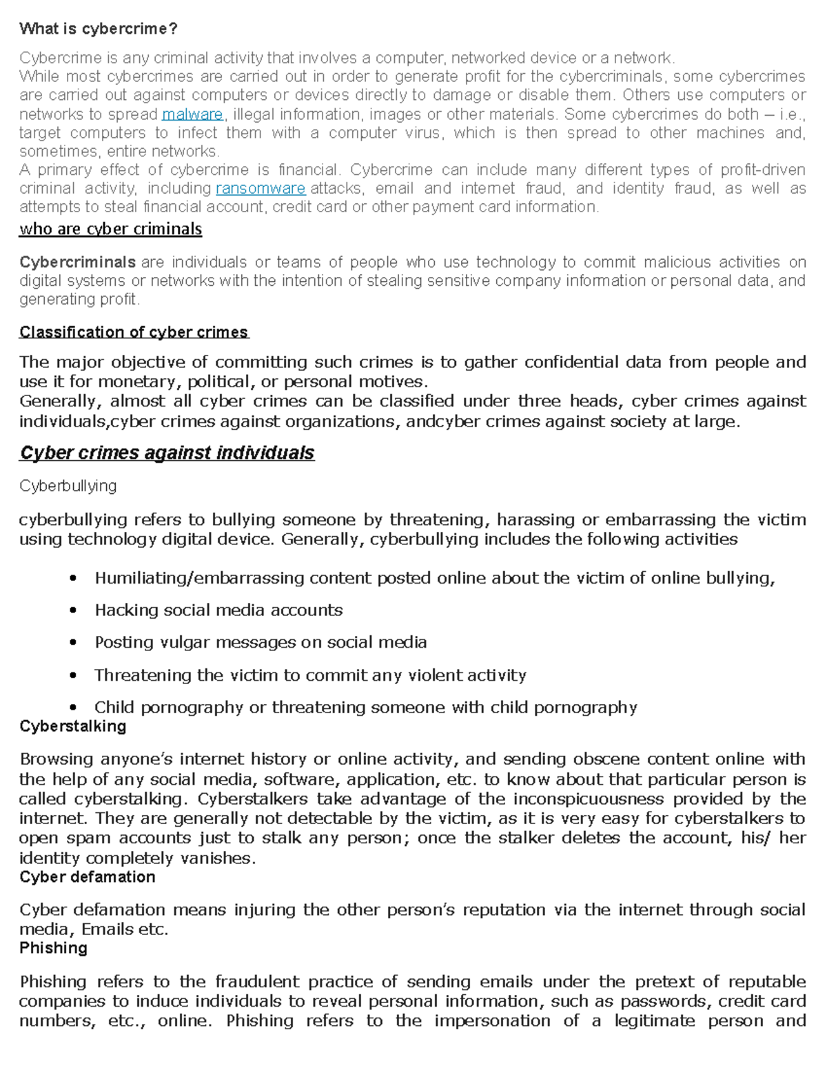 What is cybercrime - What is cybercrime? Cybercrime is any criminal ...