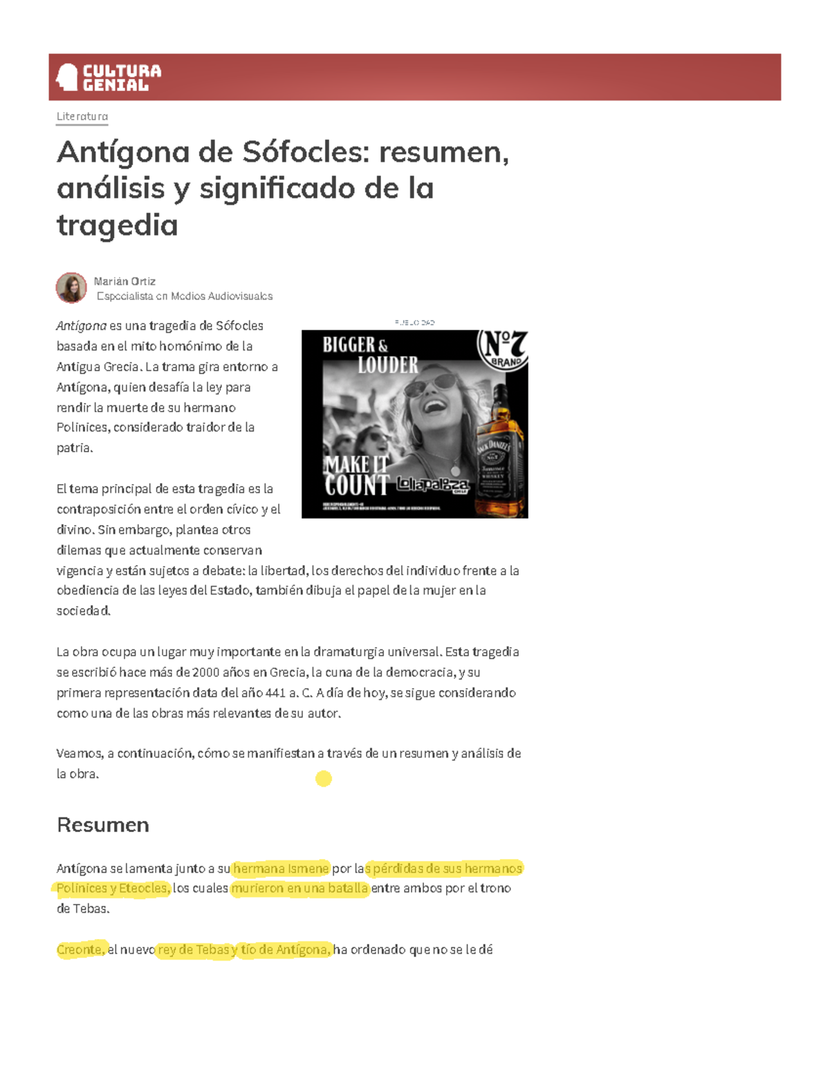 Antígona de Sófocles- resumen, análisis y significado de la tragedia ...