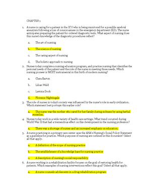 PNC exam 1 - exam 1 review - 7Key points for success on the exams in ...