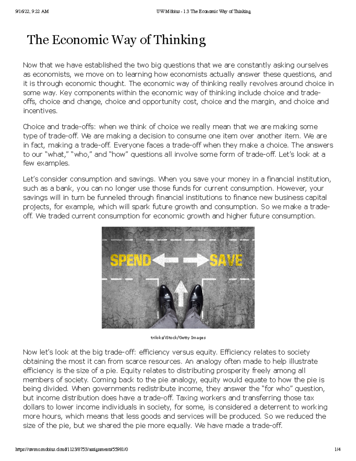 Module 1.3 - The Economic Way of Thinking - The Economic Way of ...