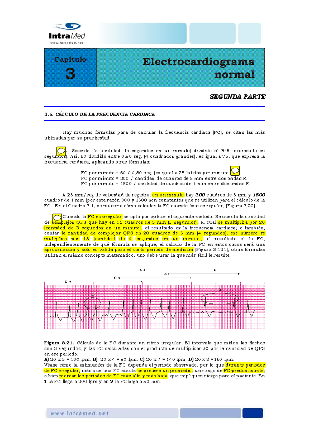 Capitulo 3 ECG Normal II Parte - SEGUNDA PARTE 3. CÁLCULO DE LA ...