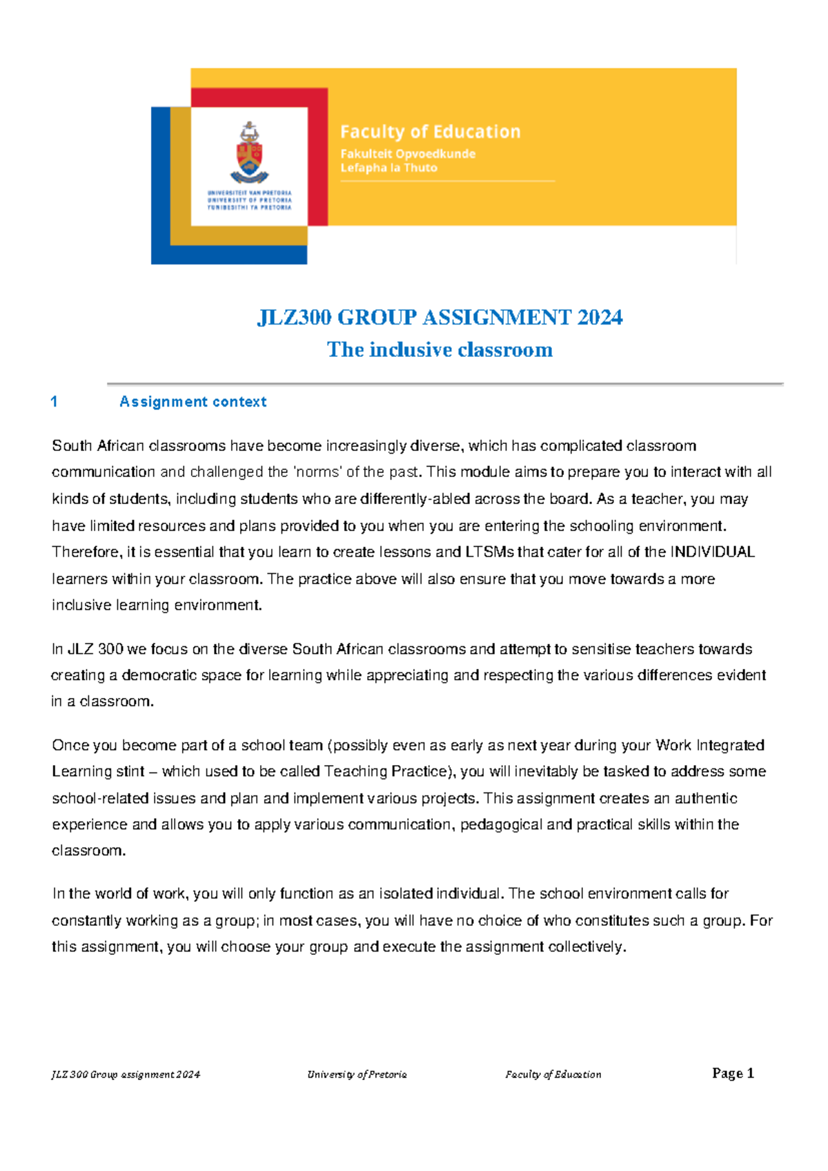 JLZ300 Group Assignment 2024 - JLZ300 GROUP ASSIGNMENT 202 4 The ...