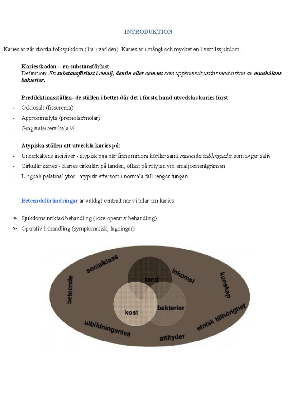 Kariologi-del 1 - cariologi - INTRODUKTION Karies är vår största folksjukdom (1:a i världen ...