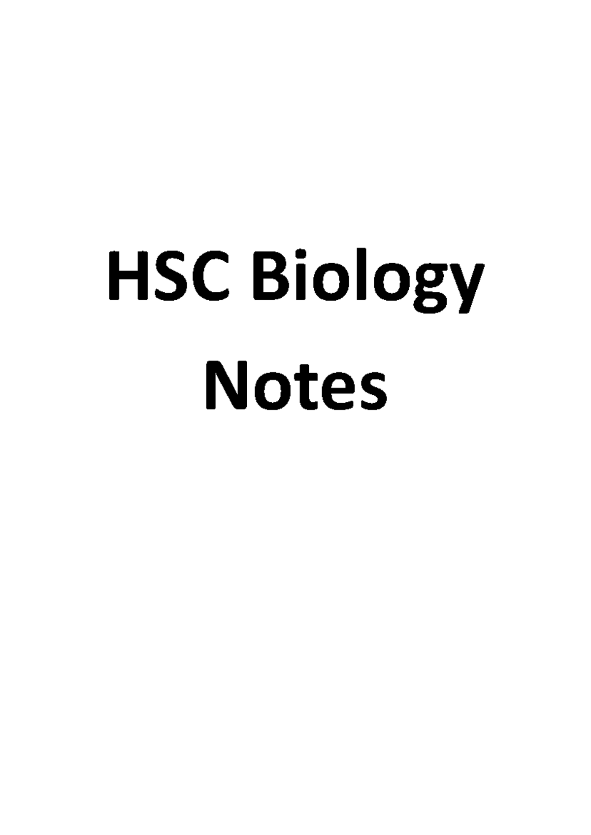 HSC Biology Notes-5 - HSC Biology Notes Module 5: Hereditary ...