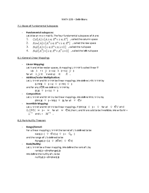 Linear Transformation Quiz 2b Linear Algebra - University of Waterloo ...