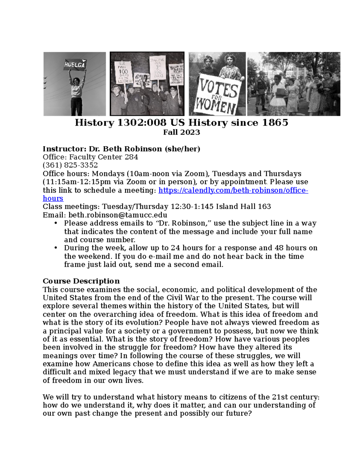 Robinson, HIST 1302.008(2) - History 1302:008 US History since 1865 ...