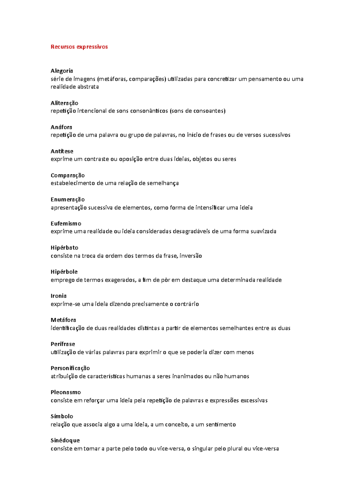 Recursos expressivos - Recursos expressivos Alegoria série de imagens ...