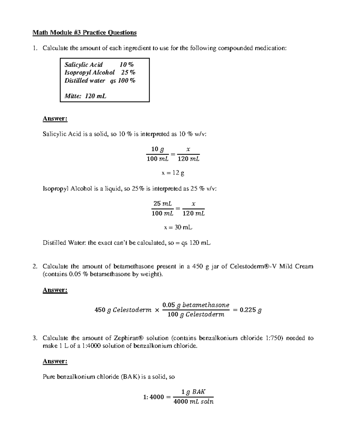 AII-Math Module 3 Practice Questions Answers - Math Module #3 Practice ...