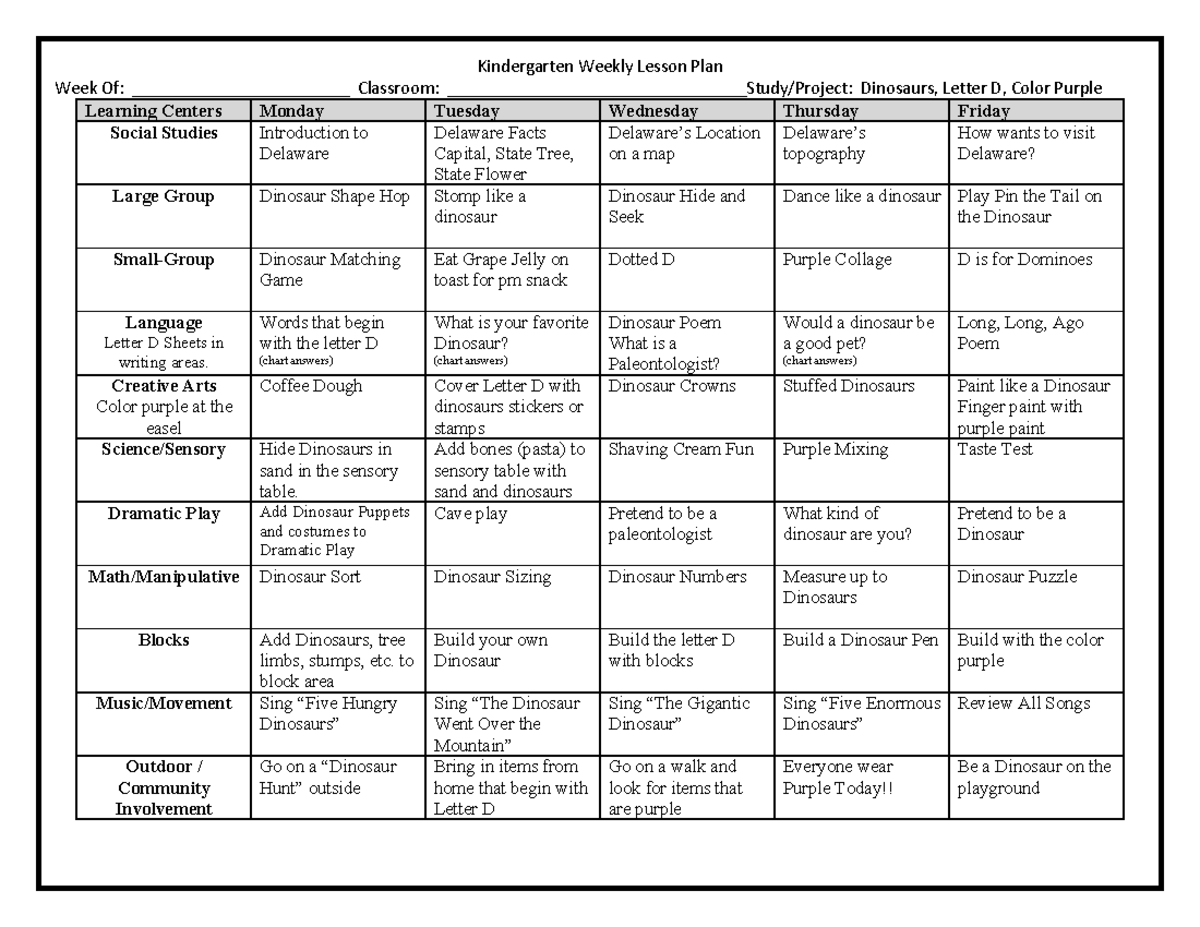 Kindergarten Weekly Lesson Plan Template Kindergarten Weekly Lesson kindergarten-weekly-lesson-plan-template-kindergarten-weekly-lesson