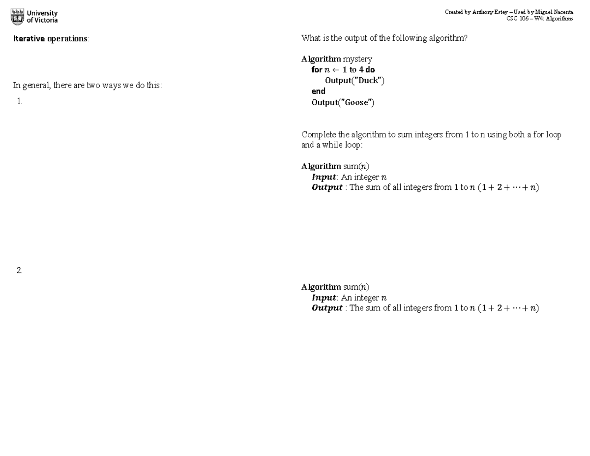 Csc W4-2 - CSC W3CSC W3CSC W3CSC W3CSC W3CSC W3 - Created by Anthony Estey – Used by Miguel ...