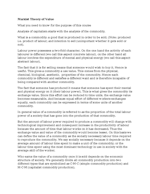 Pol econ 2 Labour process theory - Poli%cal Economy II Summary Paper ...