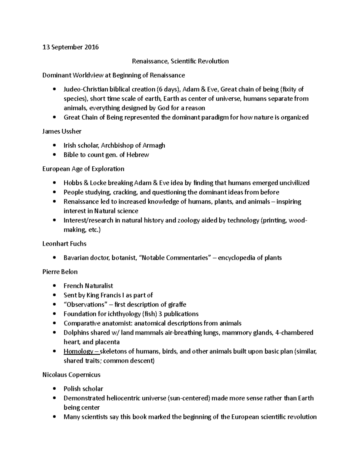 Renaissance, Scientific Revolution - 13 September 2016 Renaissance ...