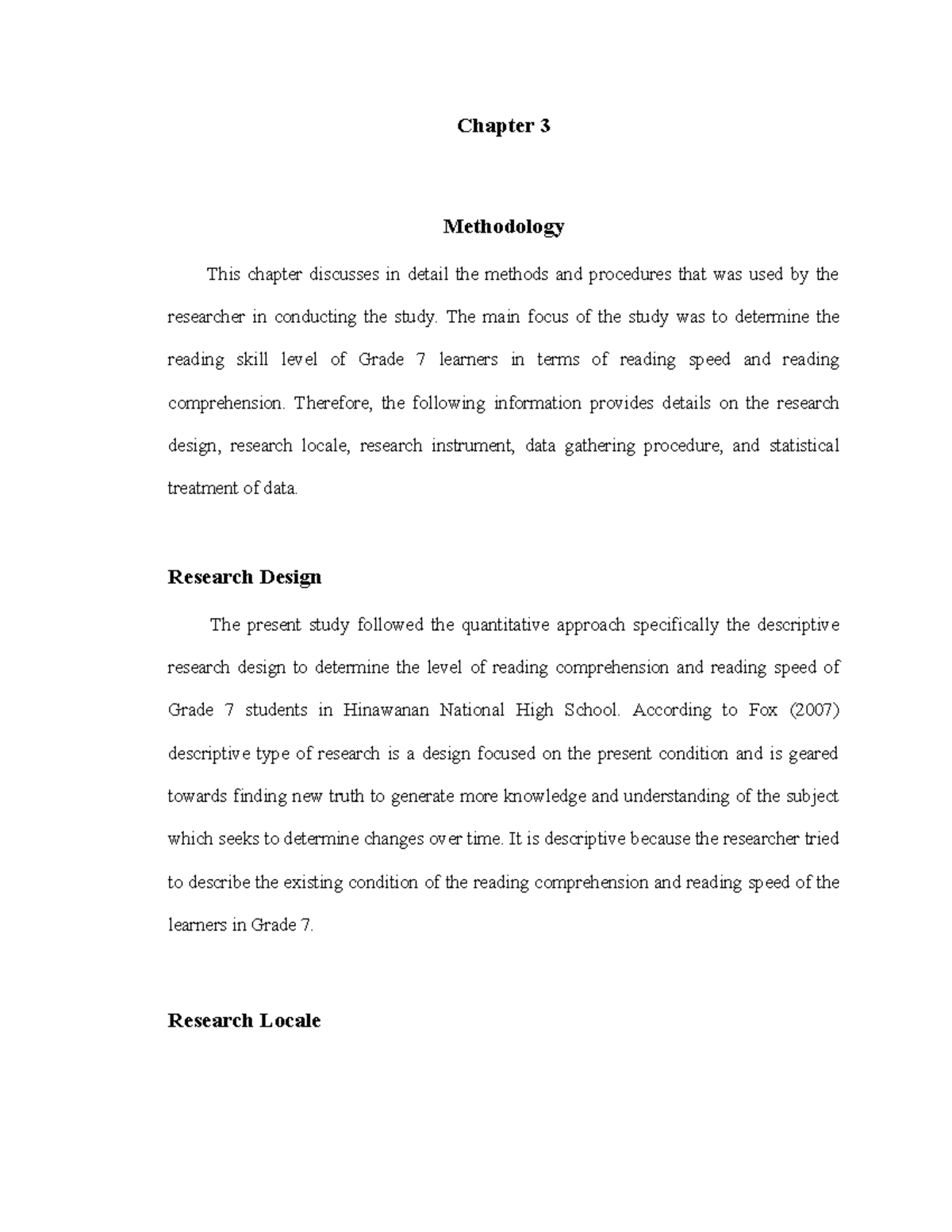 Chapter 3-Draft 1 - Chapter 3 Methodology This chapter discusses in ...