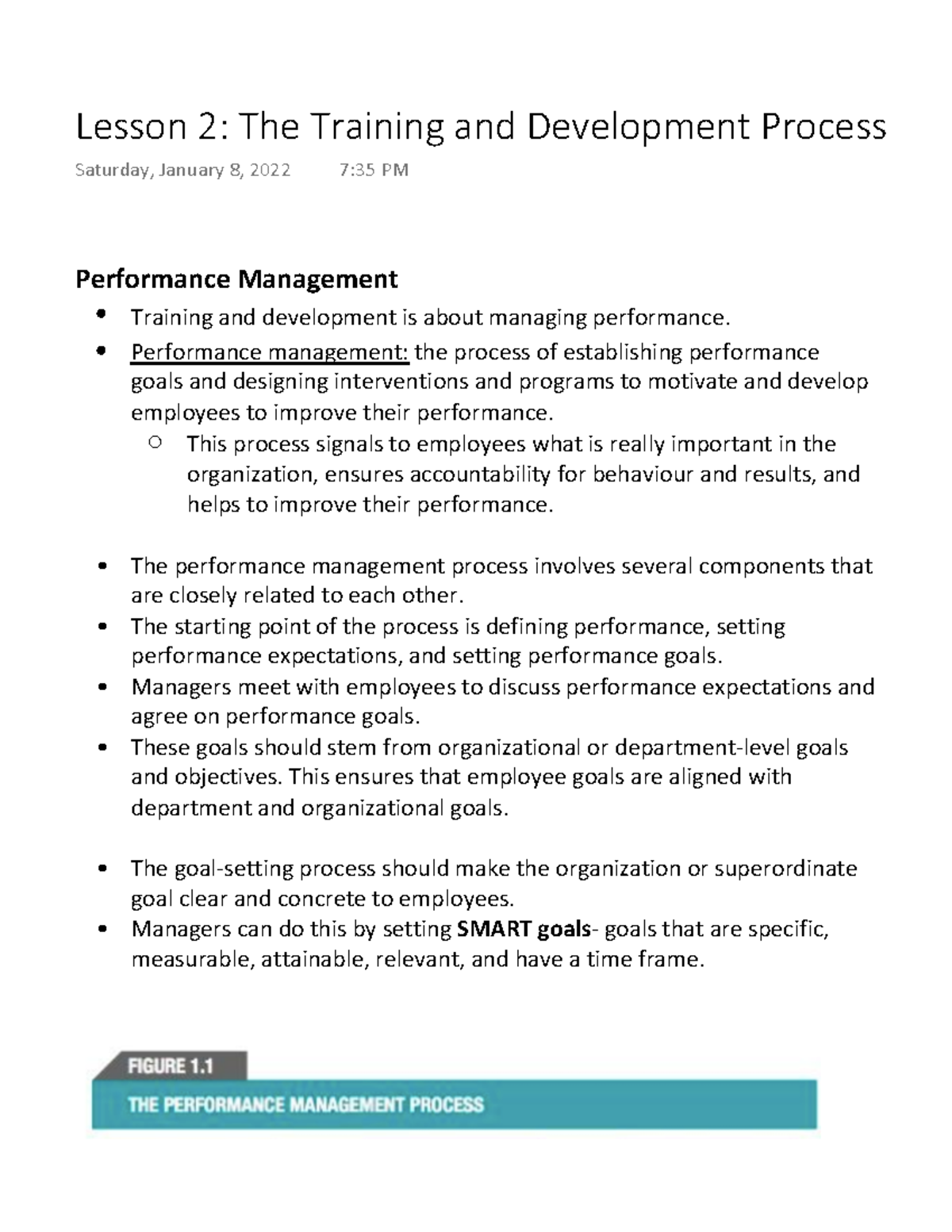 Lesson 2 The Training and Development Process - Performance Management ...
