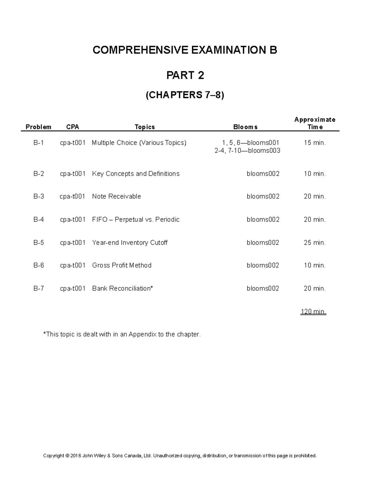 Compr Exam-B - practice Exam Paper - COMPREHENSIVE EXAMINATION B PART 2 ...