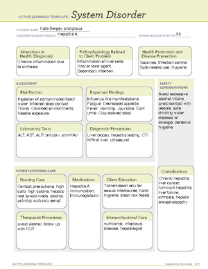 Acute hypoxic resp. failure system disorder - ACTIVE LEARNING TEMPLATES ...