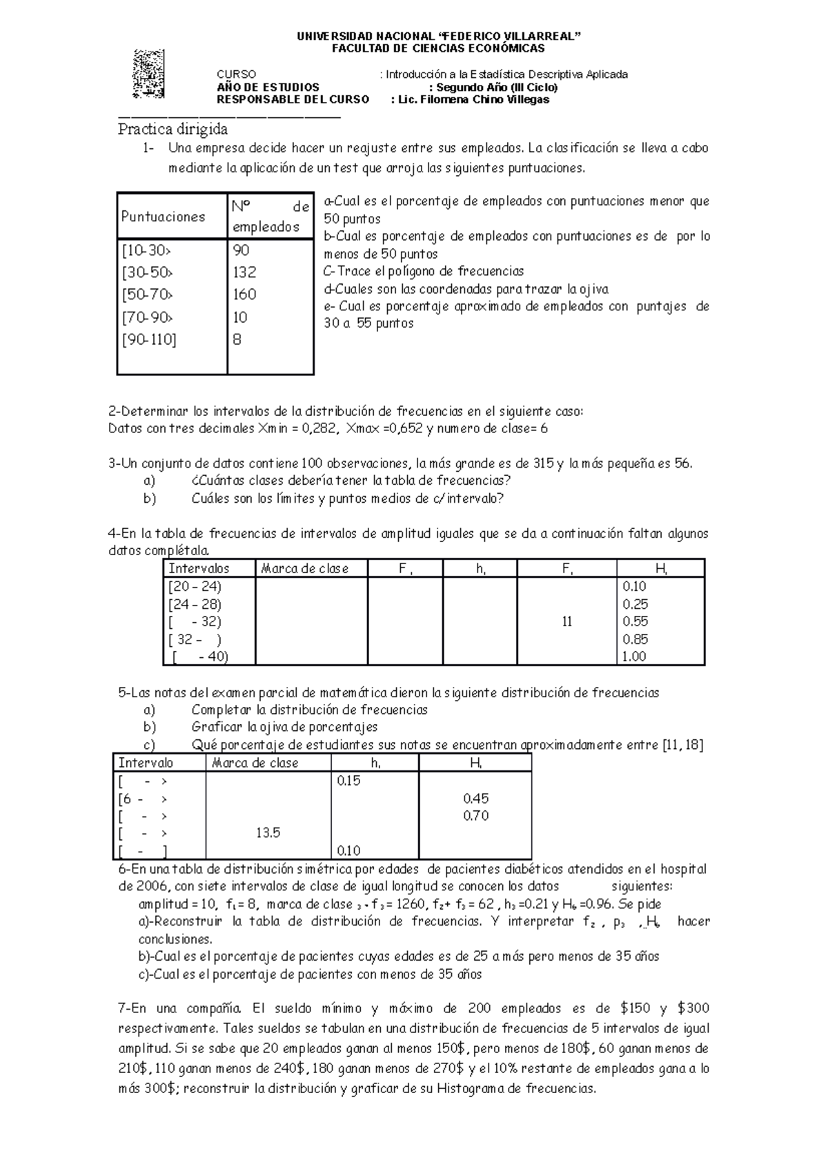 Practdiri-1 - practica sobre relleno de tablas - UNIVERSIDAD NACIONAL ...