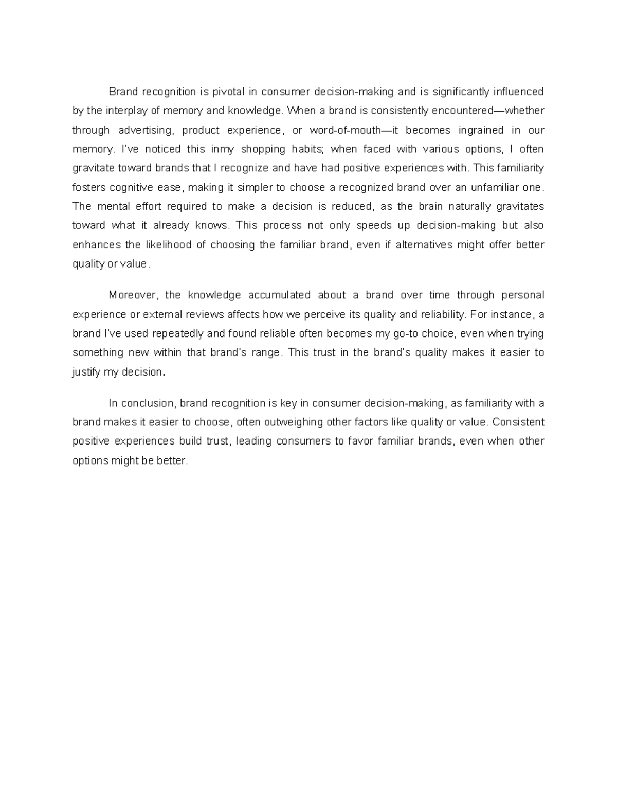 MSLNo - Hshx - Brand recognition is pivotal in consumer decision-making ...