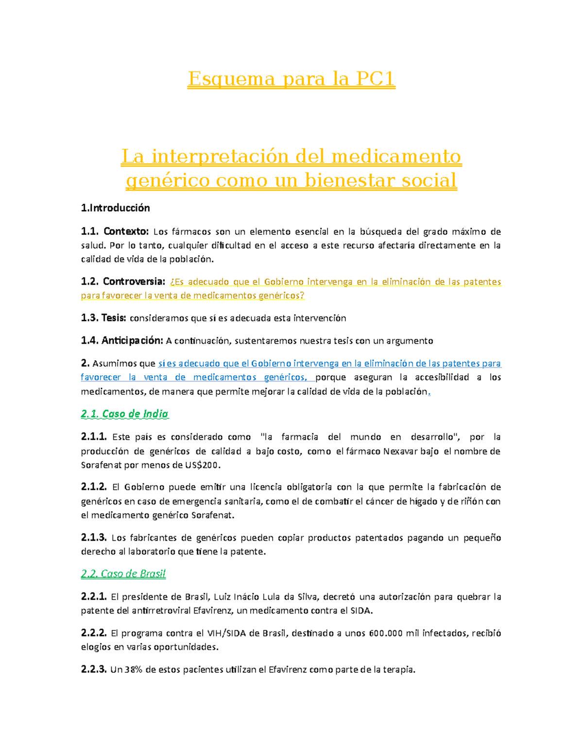 Esquema para la PC1 (Formato oficial UTP) 2021 - Esquema para la PC La interpretación del - Studocu