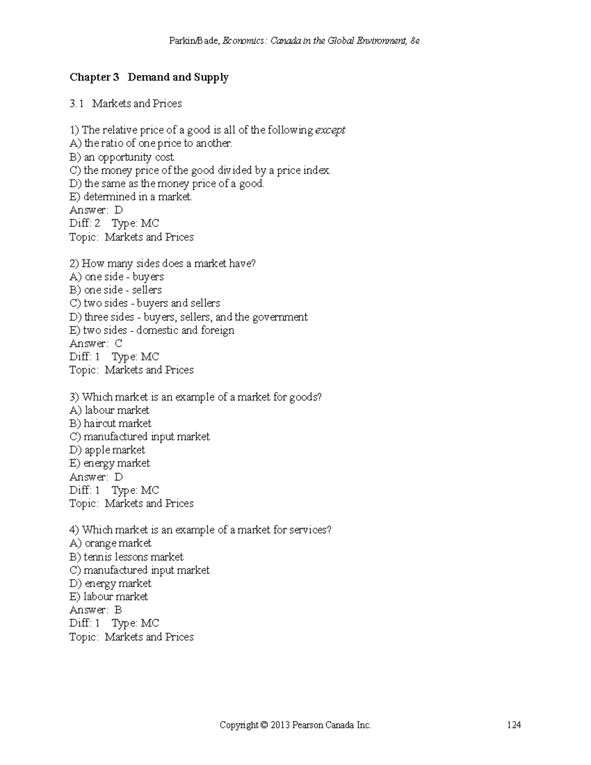Sample/practice exam 2018, questions and answers - Parkin/Bade ...