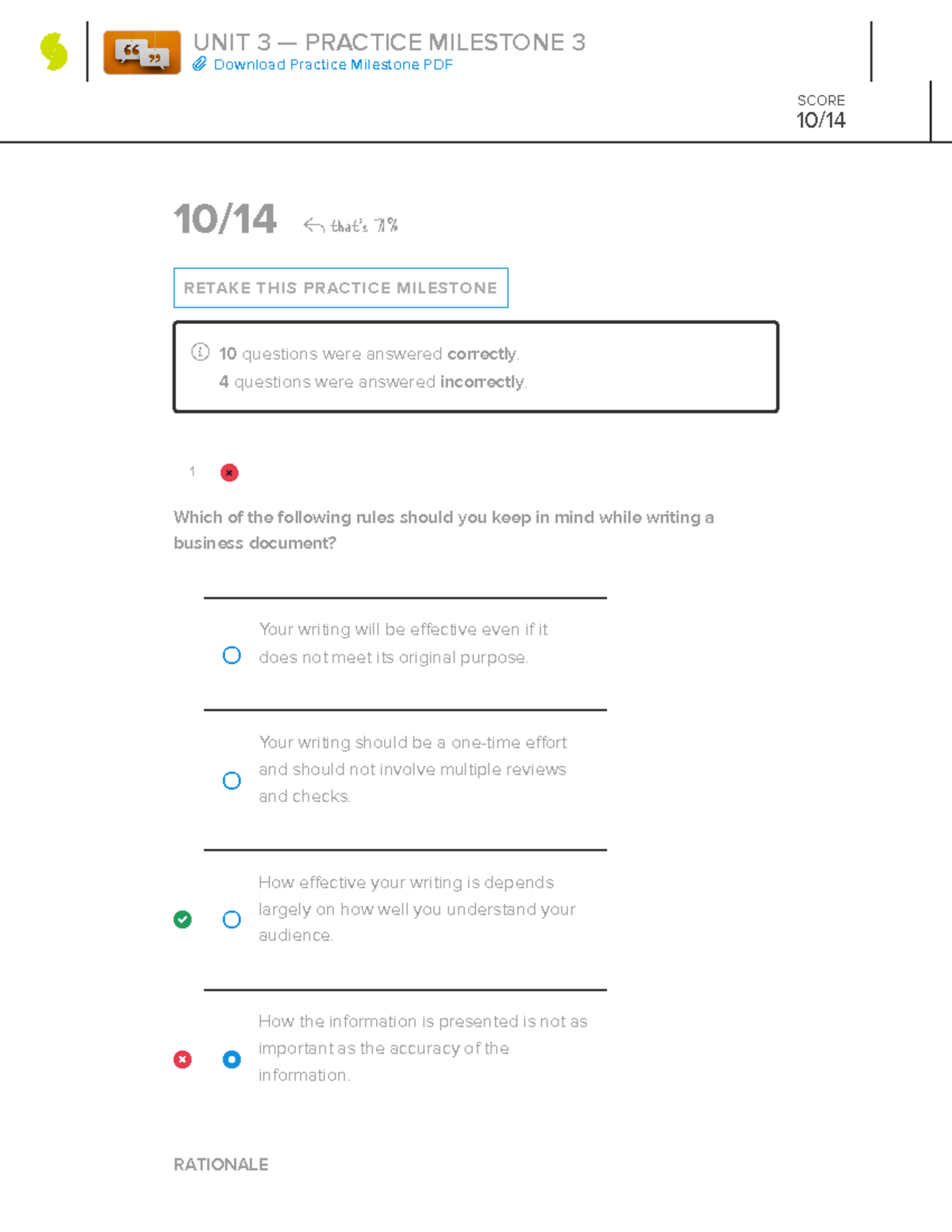 COM Practice Milestone 3 - COM-FP1250 - CU - Studocu