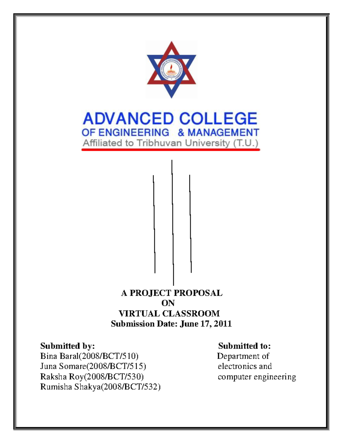 Proposal on Virtual Classroom - A PROJECT PROPOSAL ON VIRTUAL CLASSROOM ...