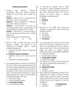 Prof Ed 221 - Module 6 and Module 7 - Page 1 CHAPTER 6 The topic is ...