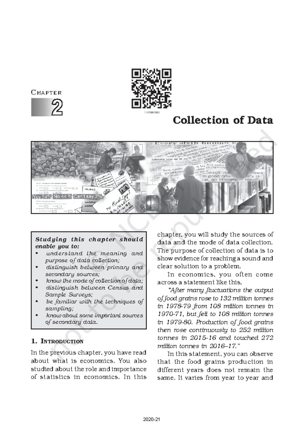 Chapter 2 statistics class 11 ncert - Collection of Data 1 ...