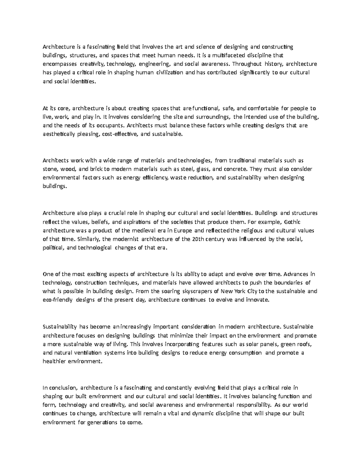 Archi 3 - Architecture is a fascinating field that involves the art and ...