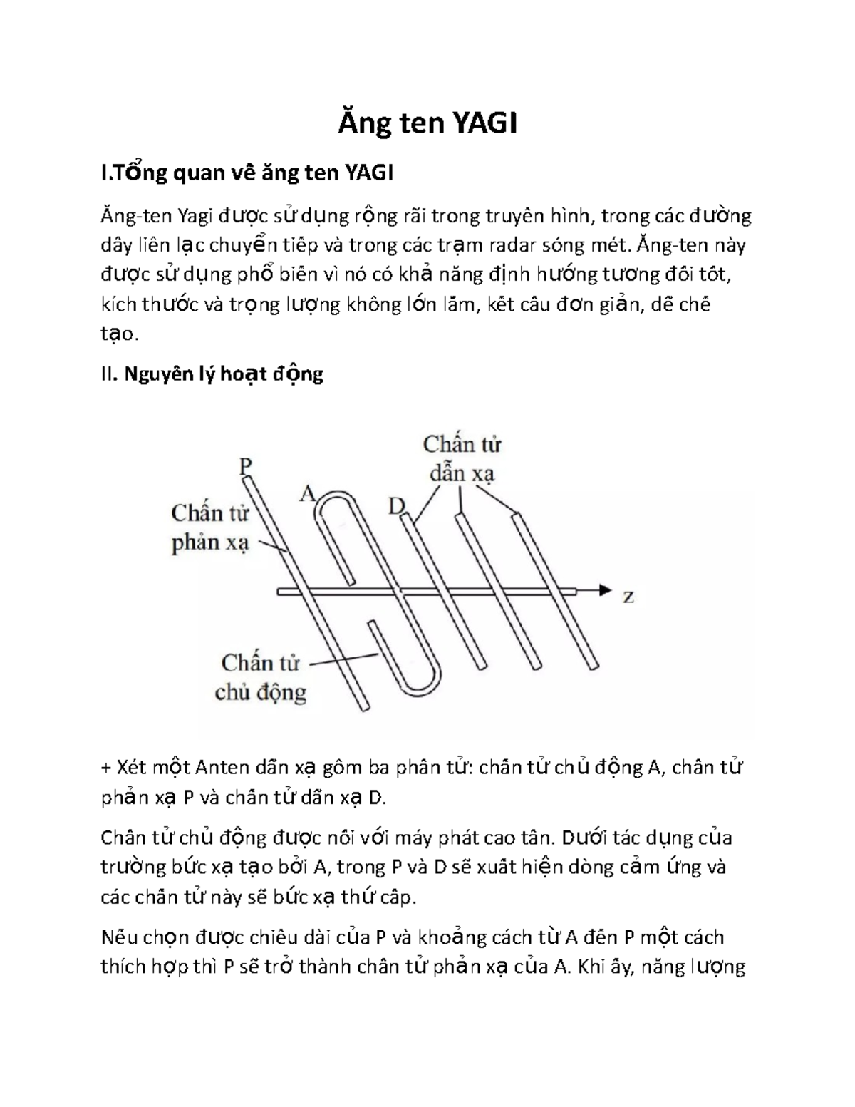Ăng ten YAGIsdad - Ăng ten YAGI I ổng quan vềề ăng ten YAGI Ăng-ten ...