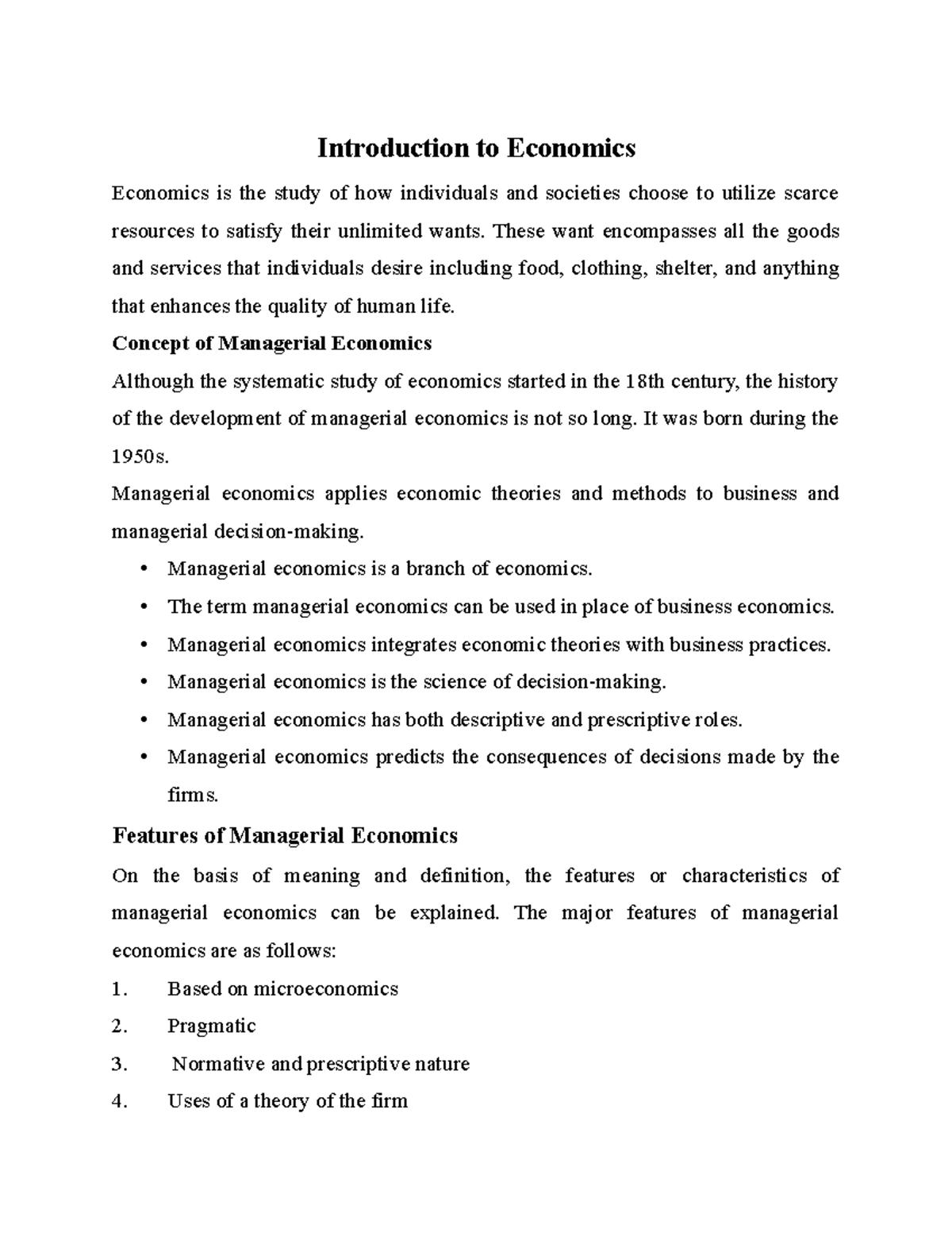 Introduction to Economics - Introduction to Economics Economics is the ...