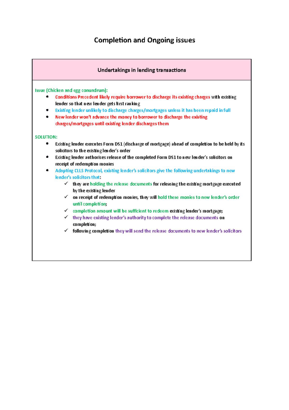 BDF WS6 - Completion and Ongoing Issues - Completion and Ongoing issues ...