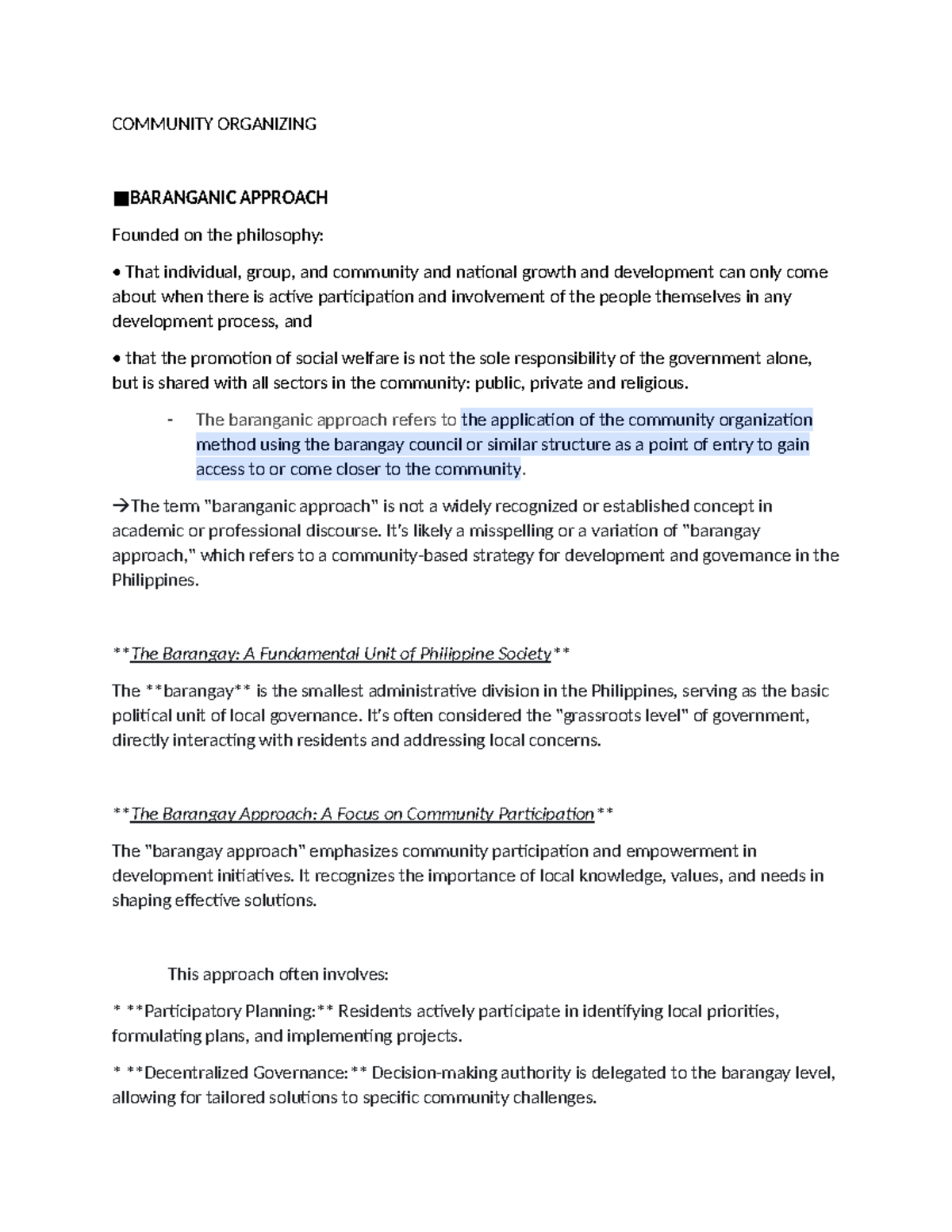 Report Notes. Networrk Configuration - COMMUNITY ORGANIZING BARANGANIC ...