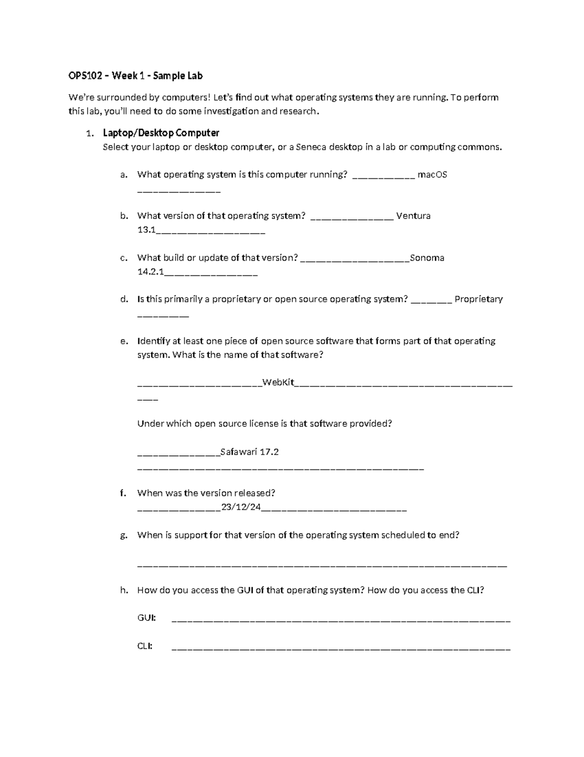 OPS102 - Week 1 - Lab - OS Exploration - OPS102 – Week 1 - Sample Lab ...